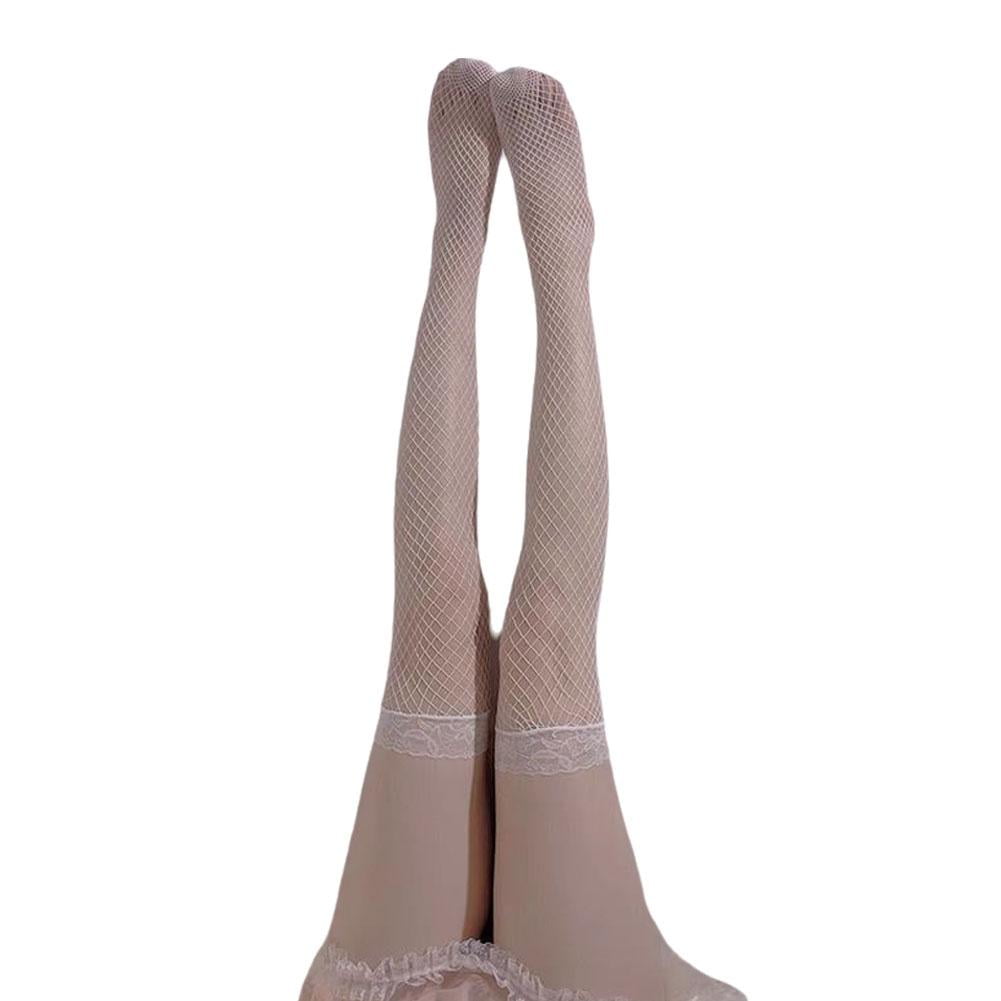 SSKFHGI 1 Pair Sexy Sheer Black Lace Top Polyester Stockings B1X0 For ...