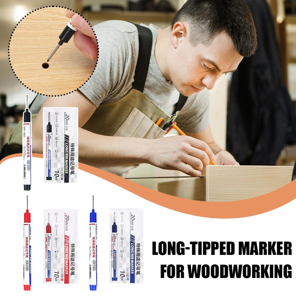 SSKFHGI 10 Pcs Deep Reach Markers Long Nose Marker Waterproof Deep Hole ...