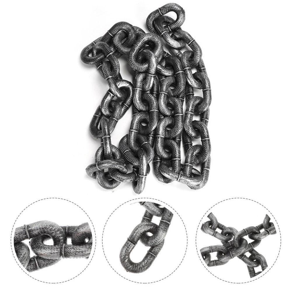 SSKFHGI 100cm Plastic Chain Props Toy Halloweens Decorative Chain Black ...