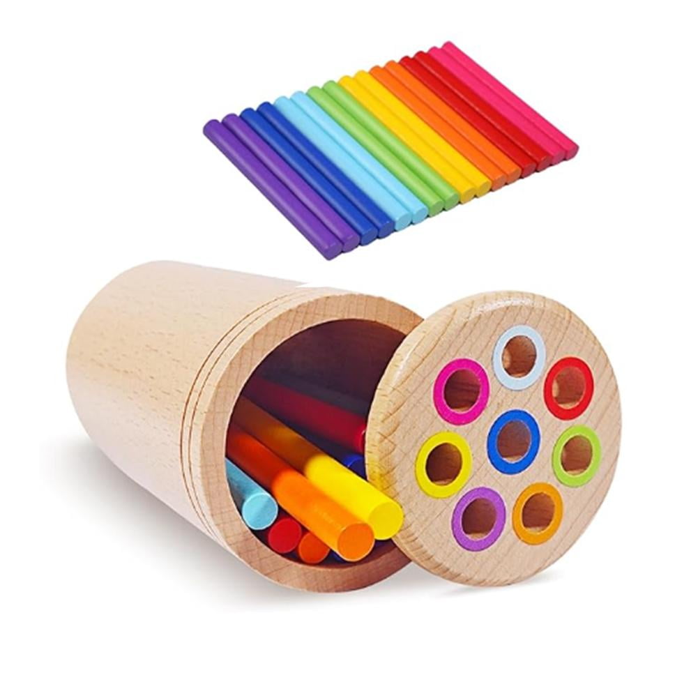Clerance! 16 Color Sticks + 1 Barrel Wooden 0-3 Baby Color ...