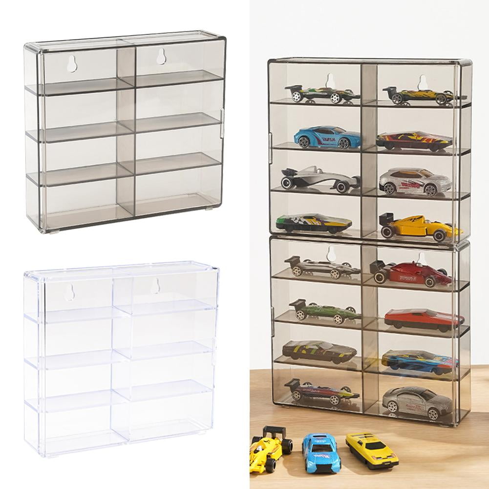 SSKFHGI 164 Acrylic Display Box For 8 Wheels Car Model Toy Cabinet Rack ...