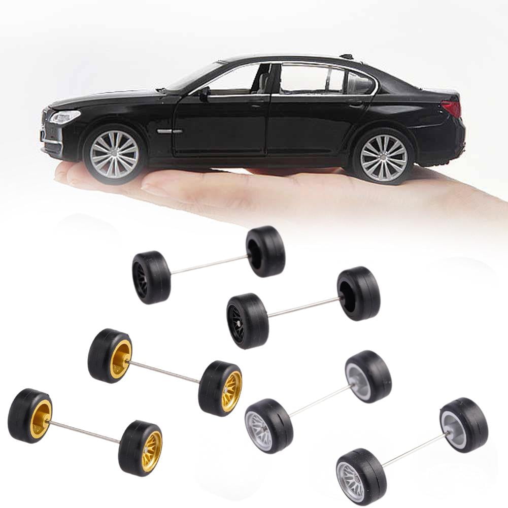 SSKFHGI 164 Model Car Wheels With Rubber Tires Basic ABS Modified Parts ...