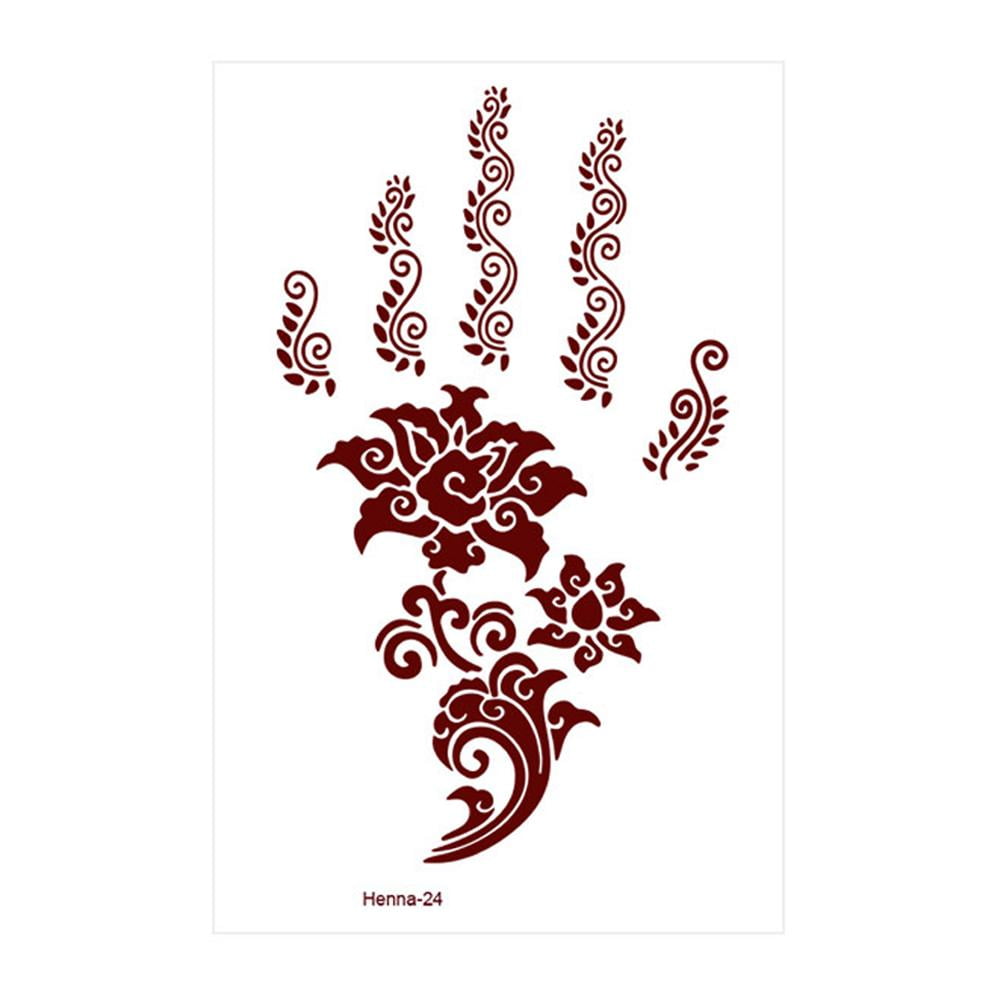 SSKFHGI 1Haina brown lace tattoo sticker - Walmart.com