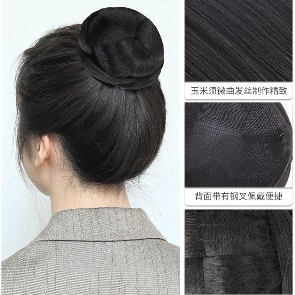 SSKFHGI 2# Wig Hair Bun Bun Matte High Temperature Silk Material Bridal ...