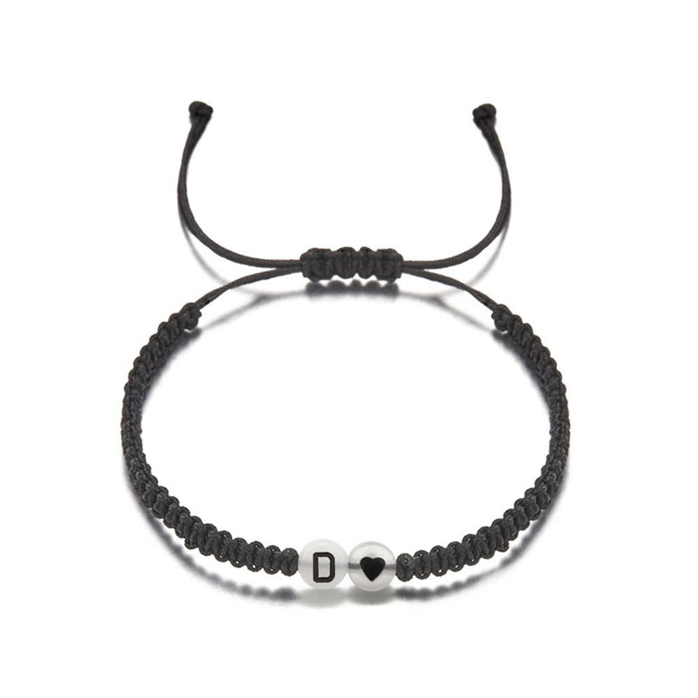SSKFHGI 26 Alphabet Initials Heart Bracelet Adjustable Name Braided ...