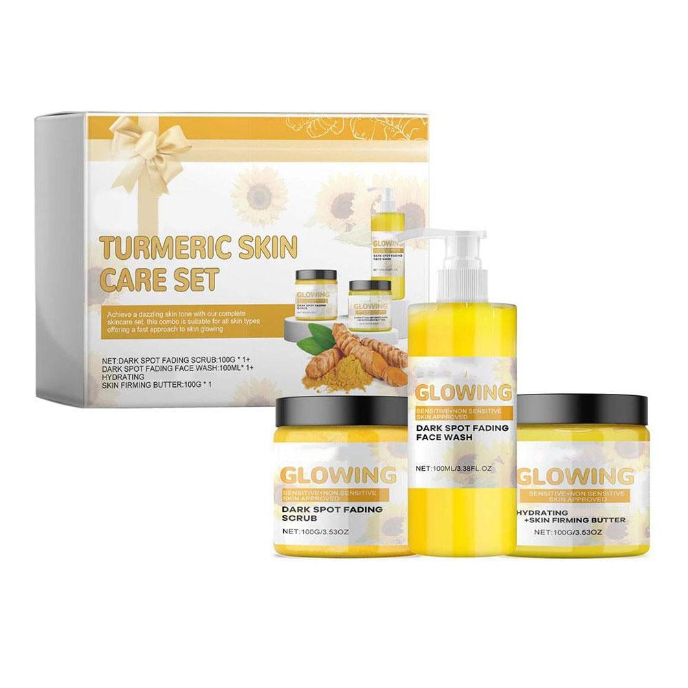 SSKFHGI 3 In 1 Turmeric Glow Combo Skincare Set Glow Combo Skincare Set ...