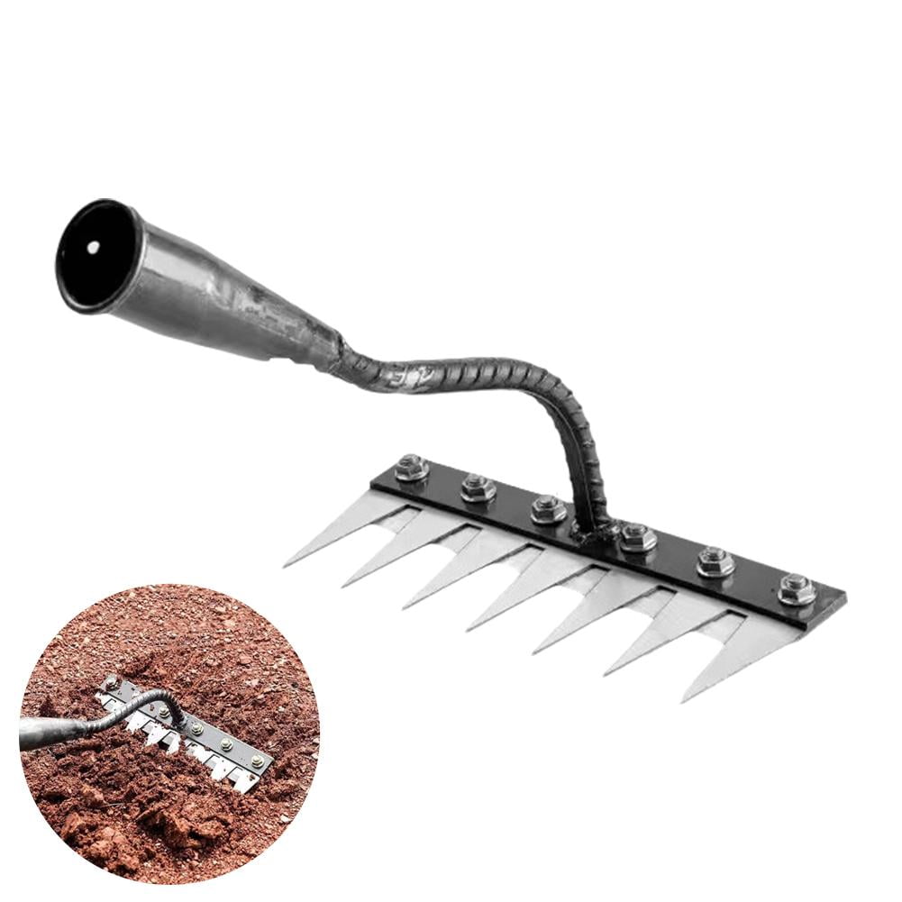 SSKFHGI 5678 Teeth Carbon Steel Garden Weeding Rake Garden Heavy Rakes ...