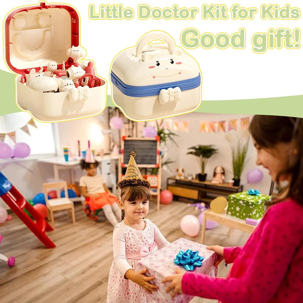 SSKFHGI 58pcs Pink Children'S Little Doctor Set Girl Medical Medicine ...