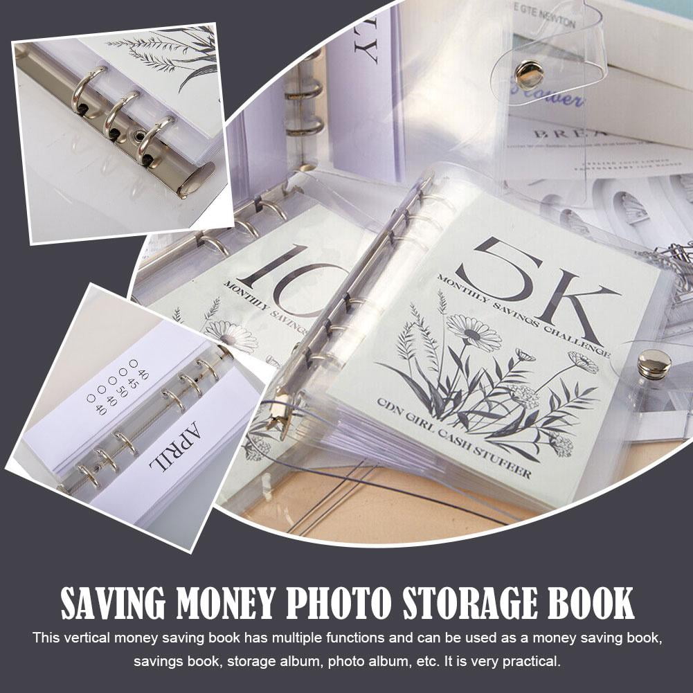 SSKFHGI 5k Vertical Savings Book Six-Hole Iron Clip Storage Book Single ...