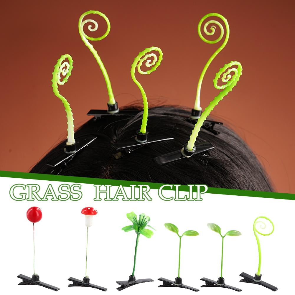 SSKFHGI 5pc Pure Mung Bean Sprout Grass Hairpin Bean Sprout Hairpin ...