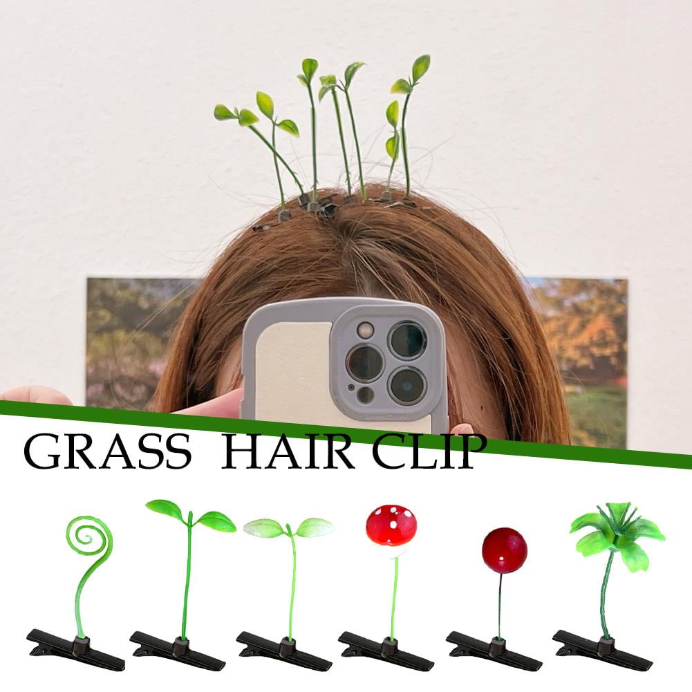 SSKFHGI 5x Duckbill Clips Grass Plant Hair Side Clip Bean Sprout ...