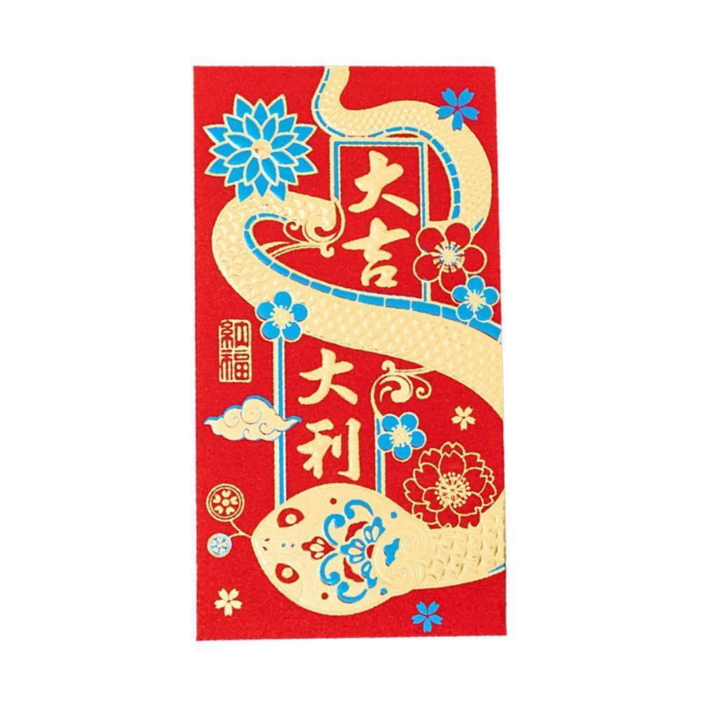 SSKFHGI 6pcs Year of The Snake Red Packet Traditional Lunar New Year ...