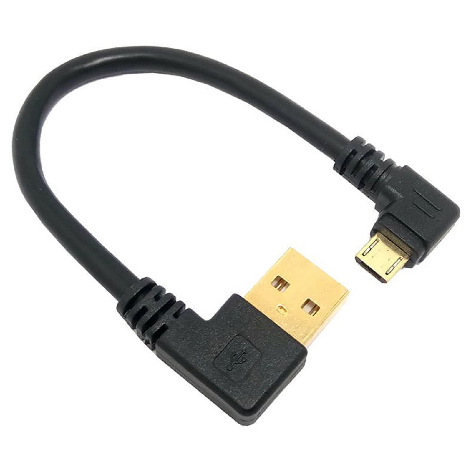 SSKFHGI 90 degree Right Angle Micro USB to Left Angle USB A Charge ...