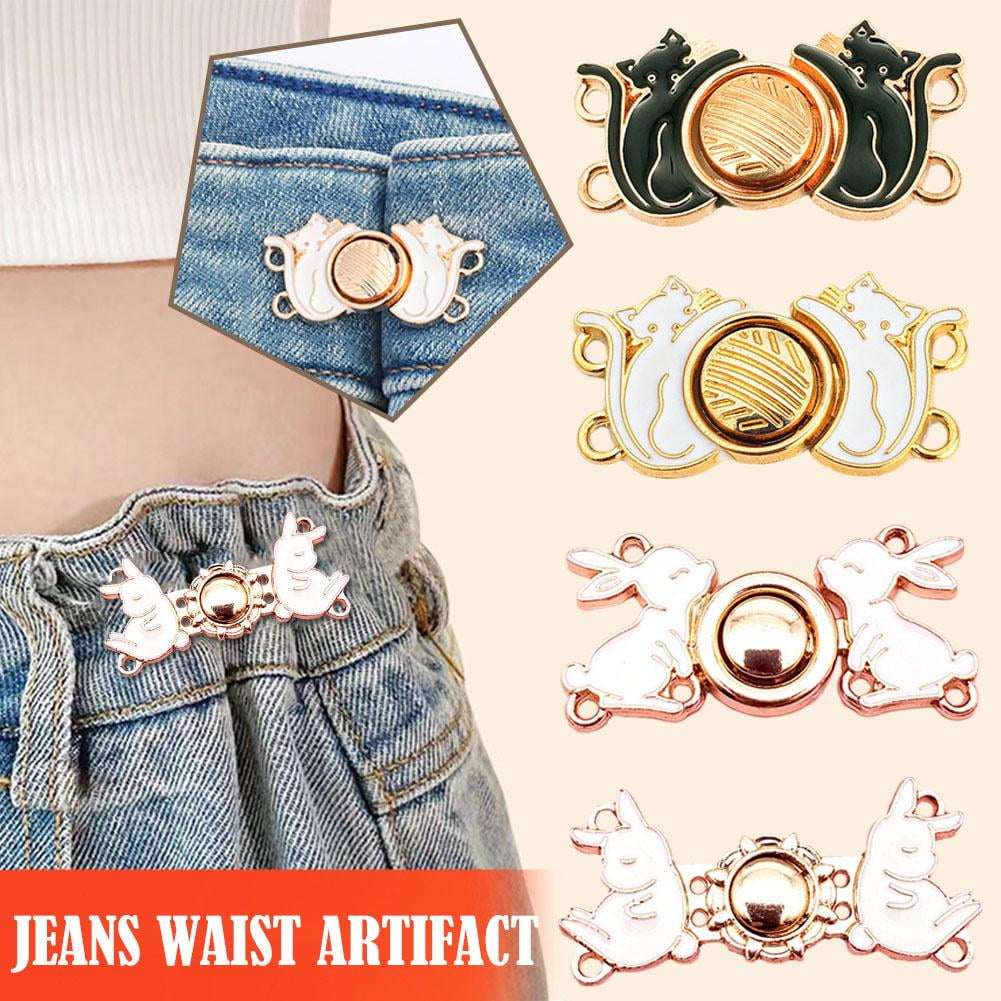 SSKFHGI Cat Black Oil Jeans Waist Slimming Artifact Pants Waist To ...