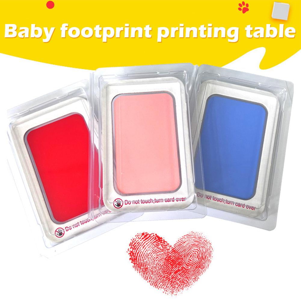 SSKFHGI Baby Footprint Ink Pad - Large Pink Baby Child Baby Footprint ...