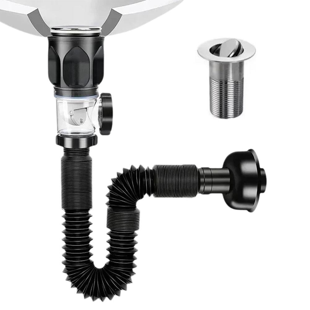 SSKFHGI Bathroom Sink Flexible Pipe Sink Basin Water Drain Pipe Kitchen ...