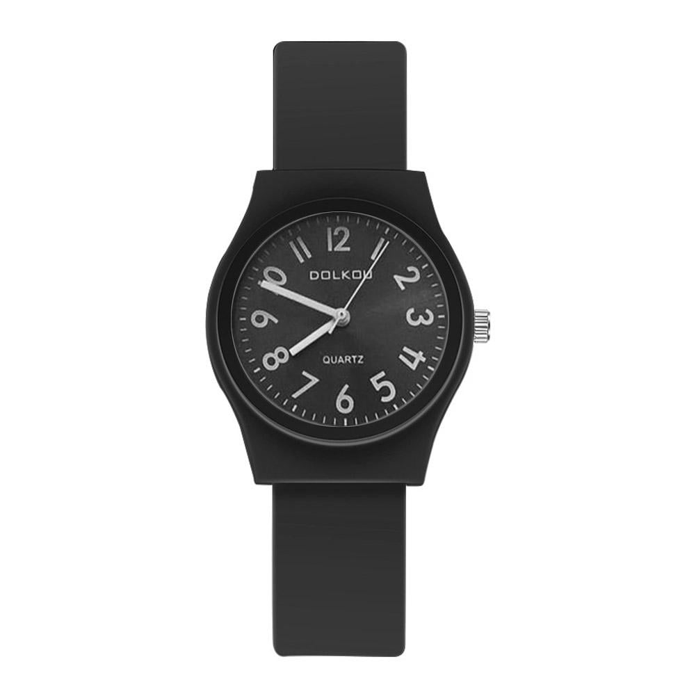 Sskfhgi Black Internet Celebrity Candy Color Jelly Silicone Watch Girl Ins High Value Niche