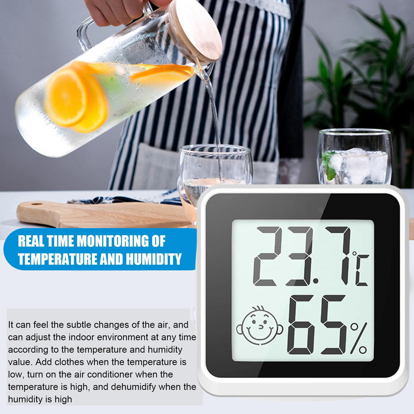 SSKFHGI Black New Mini Thermometer And Hygrometer With Temperature ...