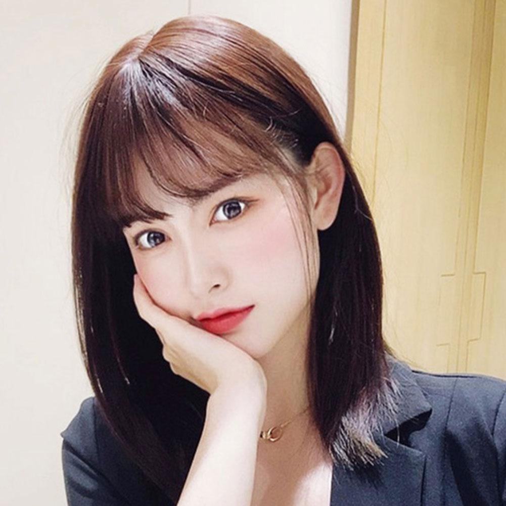 SSKFHGI Brown And Black 4# 25cm Simulation Hair Top Hair Piece To Cover White Hair Natural ...