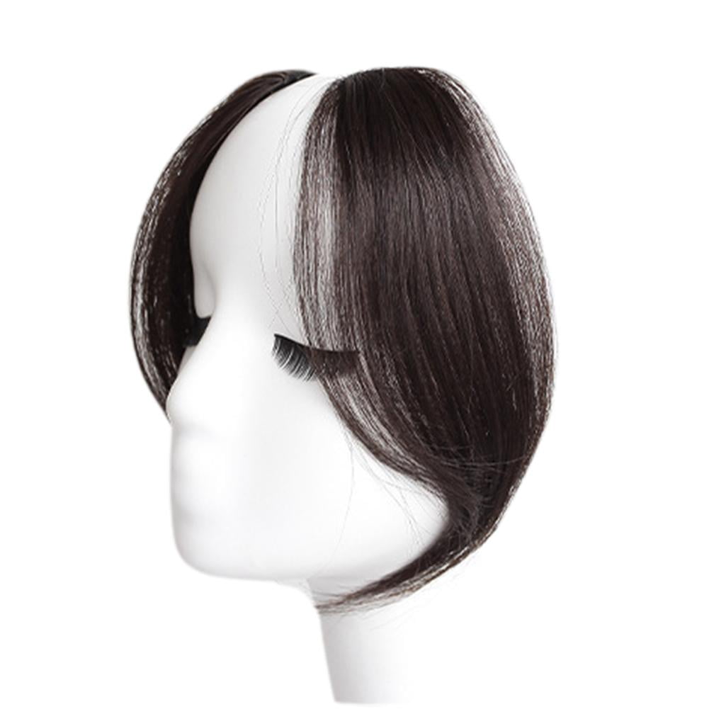 SSKFHGI Brown Black Wig Female Eight-Character Bangs Forehead Wig Piece ...