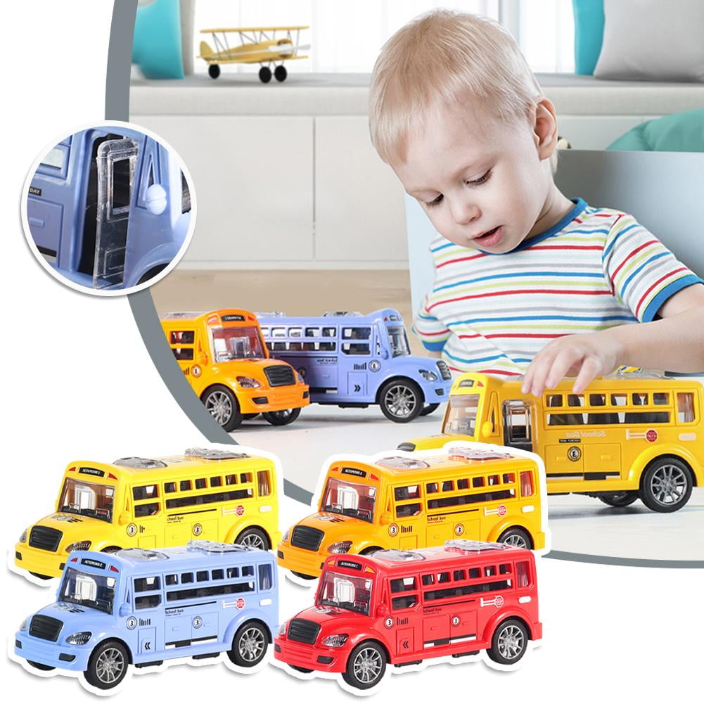 SSKFHGI Bus Toy Opening Door School Bus Model Birthday Gift for Boys ...