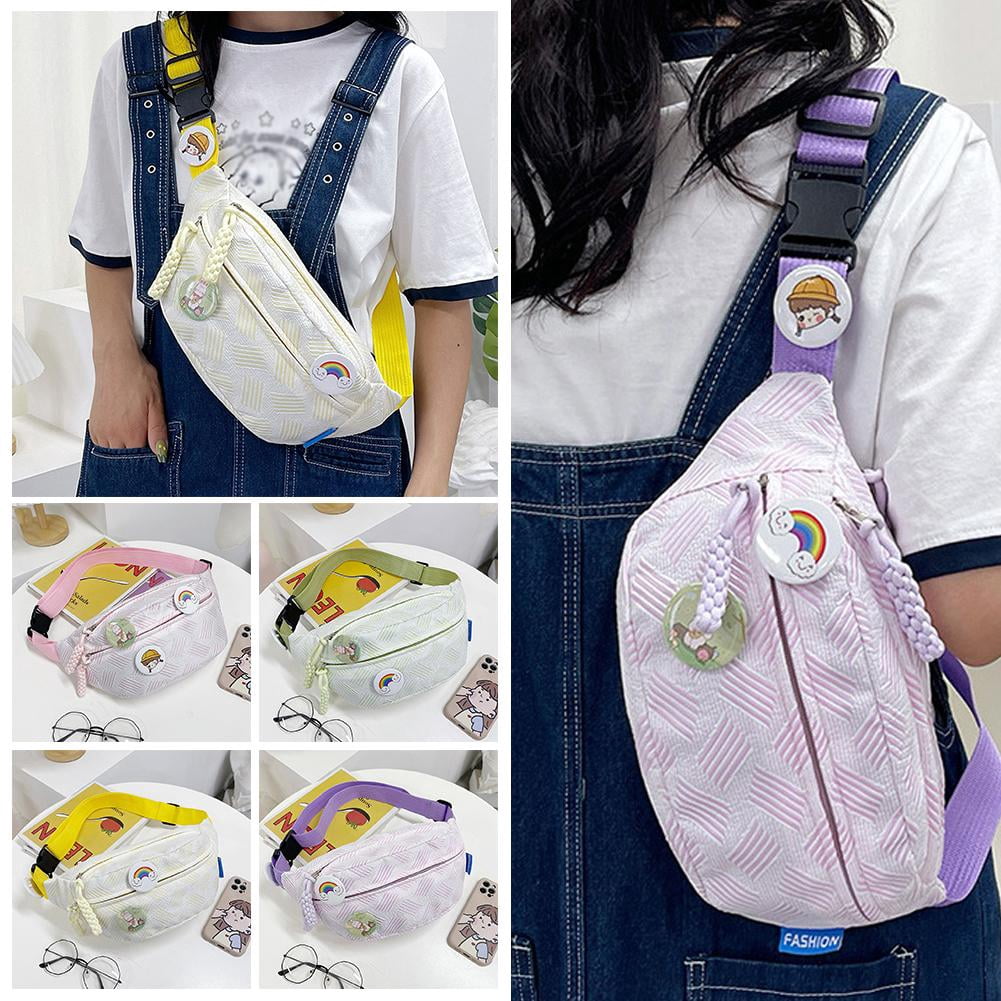 SSKFHGI Casual Trend Belt Bag Messenger Chest Bag Waist Bag Street ...
