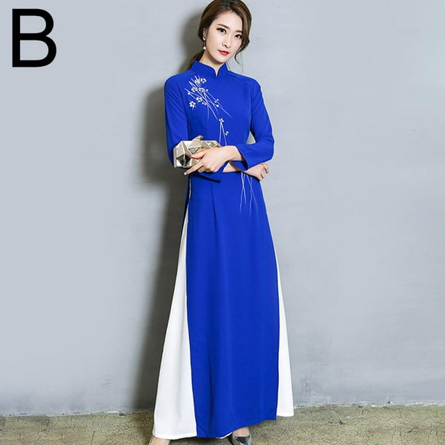 SSKFHGI Chinese Style Ao Dai Retro Artistic Style for Various Formal ...