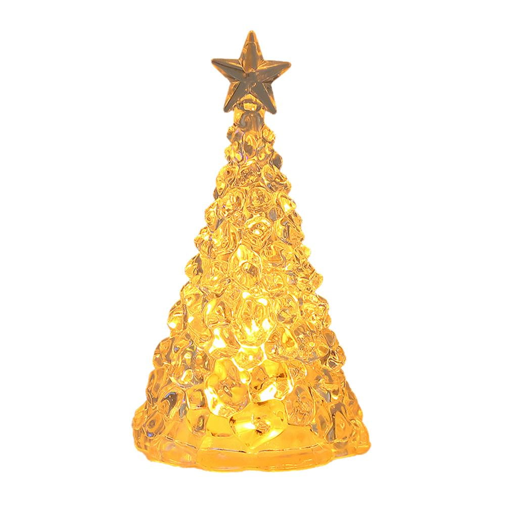 SSKFHGI Christmas Decorations Glass Christmas Tree Clear Tabletop ...