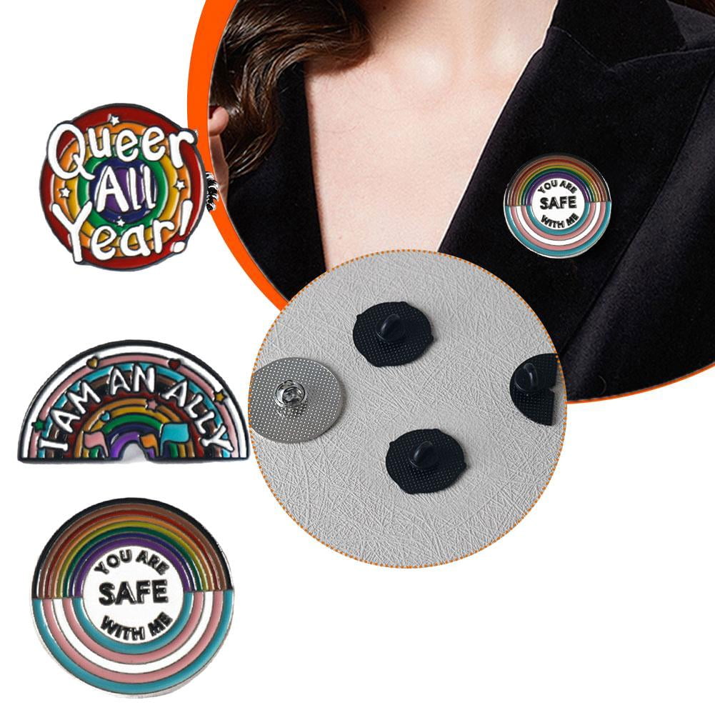 SSKFHGI D-210 Creative New Safe Rainbow Brooch English Letter Shape ...