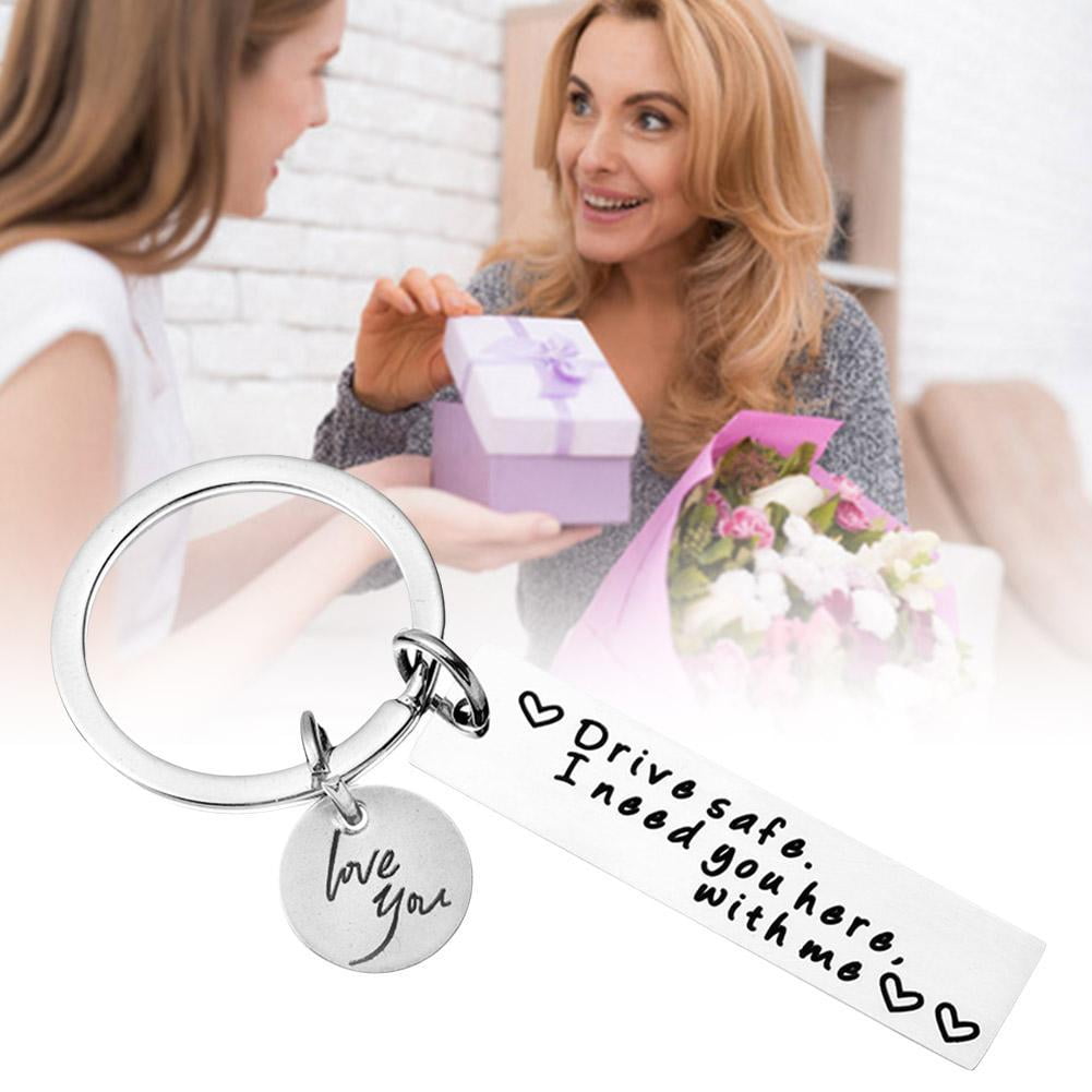 SSKFHGI Drive Safe Keychain Men Women Boyfriend Husband Key Chain ...