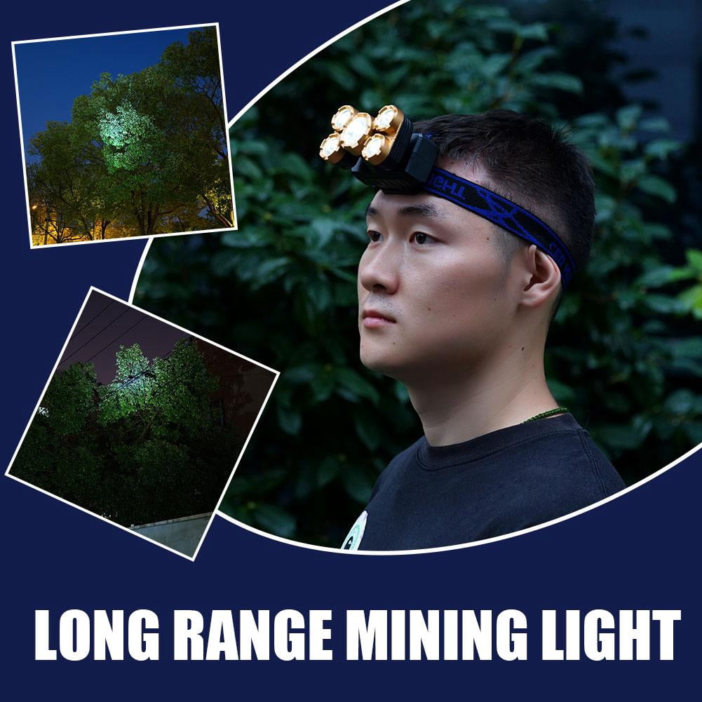 SSKFHGI Five Headlights 5 Head Plastic Strong Light Headlights Led ...