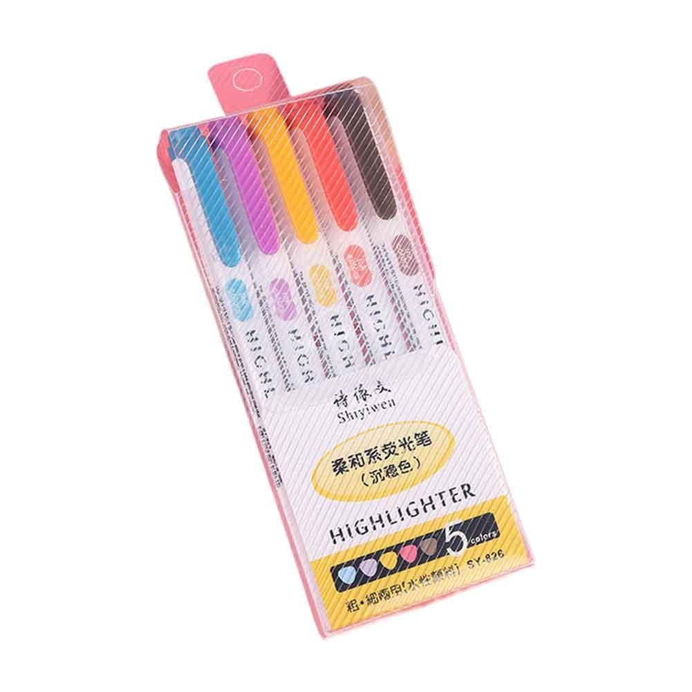 SSKFHGI Fluorescent marker pen soft color student fluorescent pen ...