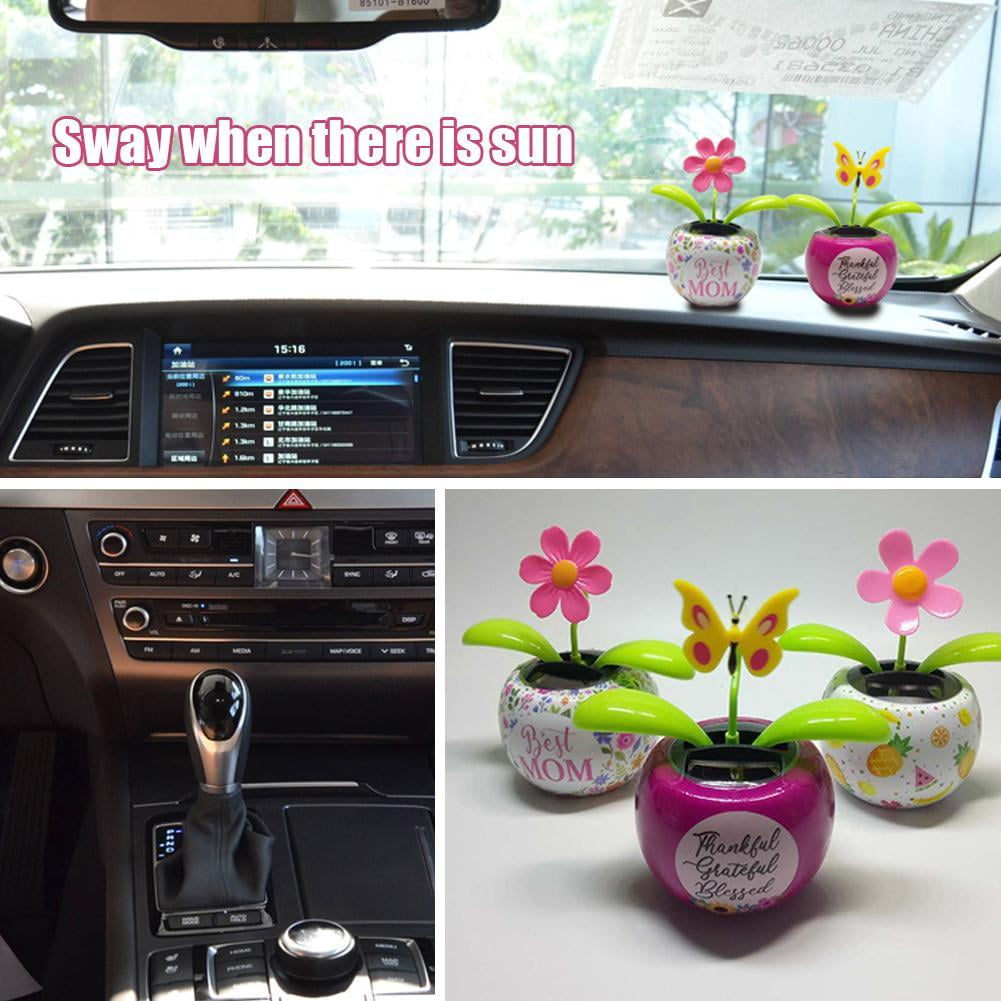 SSKFHGI Funny Solar Power Dancing Dashboard Swinging Dolls Head Bobble ...