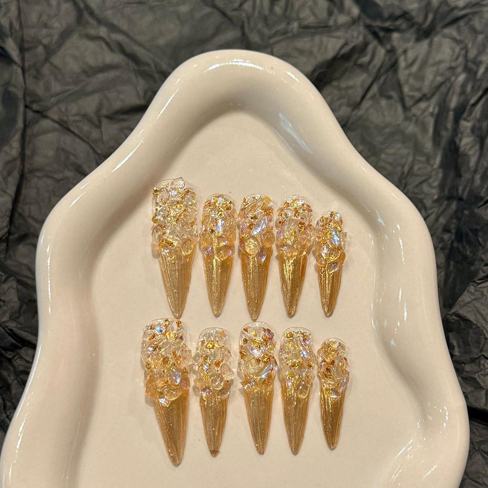 SSKFHGI Gold with Diamonds Nail Wearing Armor Multiple Sizes Available ...