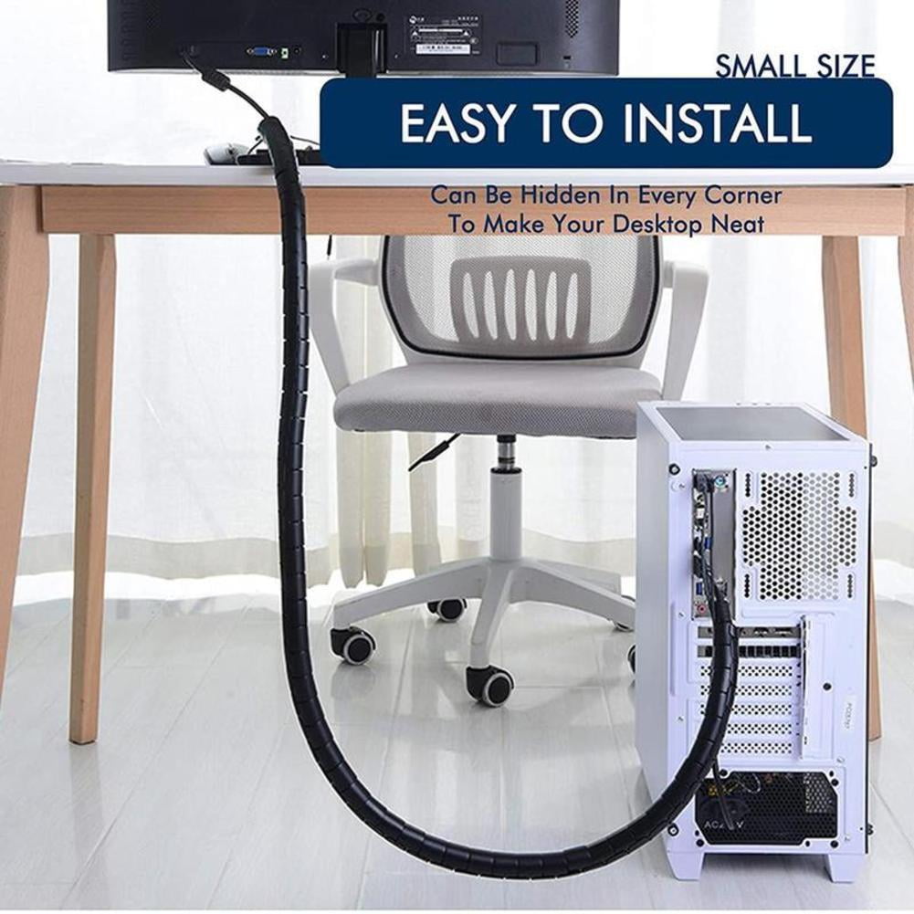 SSKFHGI Gray 25mm Wire Management Cable Tube Wire Tube Winding Tube ...