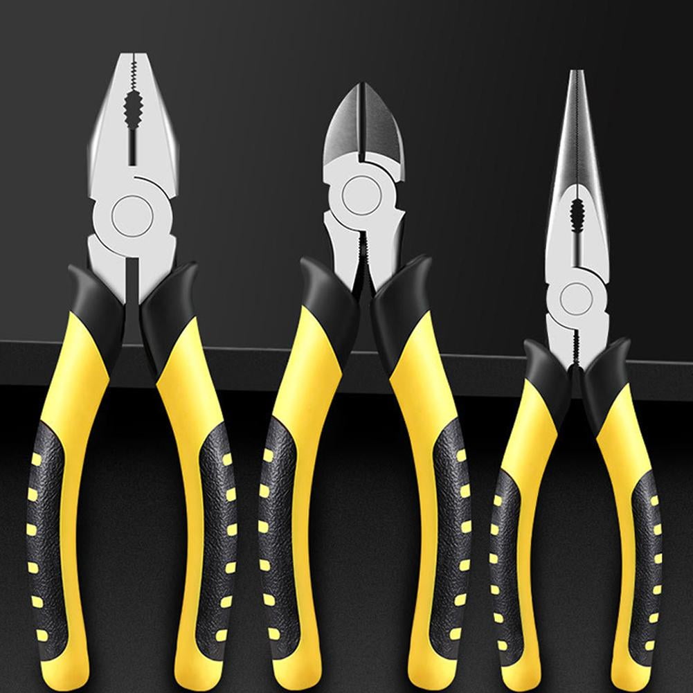 SSKFHGI Heavy Duty 6 Combination Long Nose Side Cutter Cutting Pliers ...