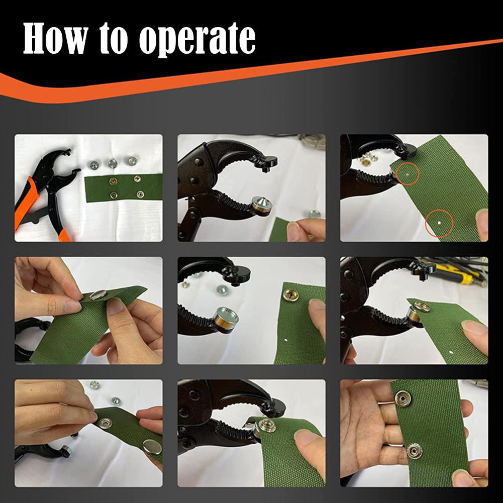 SSKFHGI Heavy Duty Snap Fastener Tool Snap Setter Tool Kit With ...