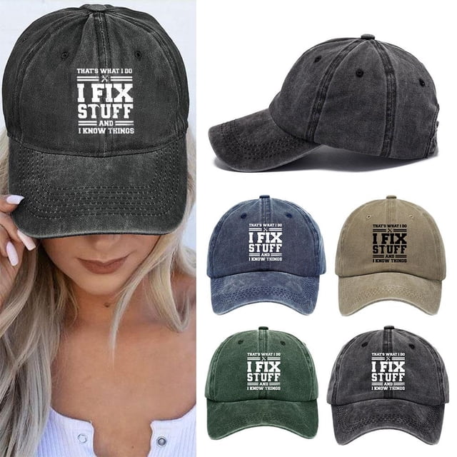 SSKFHGI I Fix Black Adjustable Old Baseball Cap Men'S Retro Baseball ...