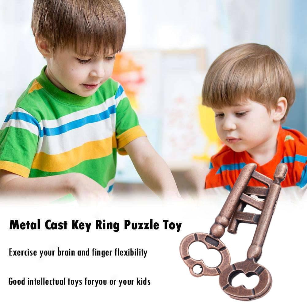 SSKFHGI Key Lock Puzzle Vintage Classic Metal Brain Teaser IQ Test Toys ...