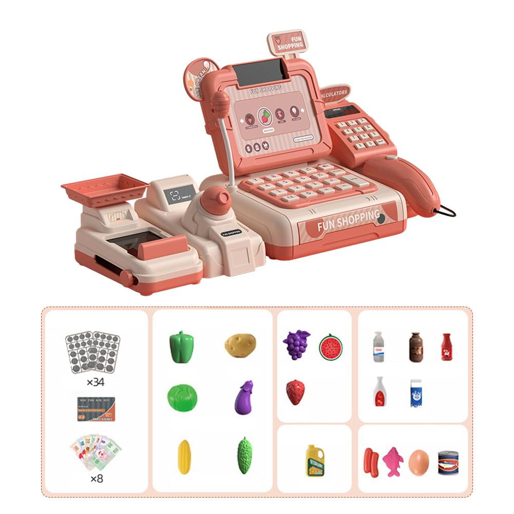SSKFHGI Kids Cash Register Toy Childrens Supermarket Cash Register ...