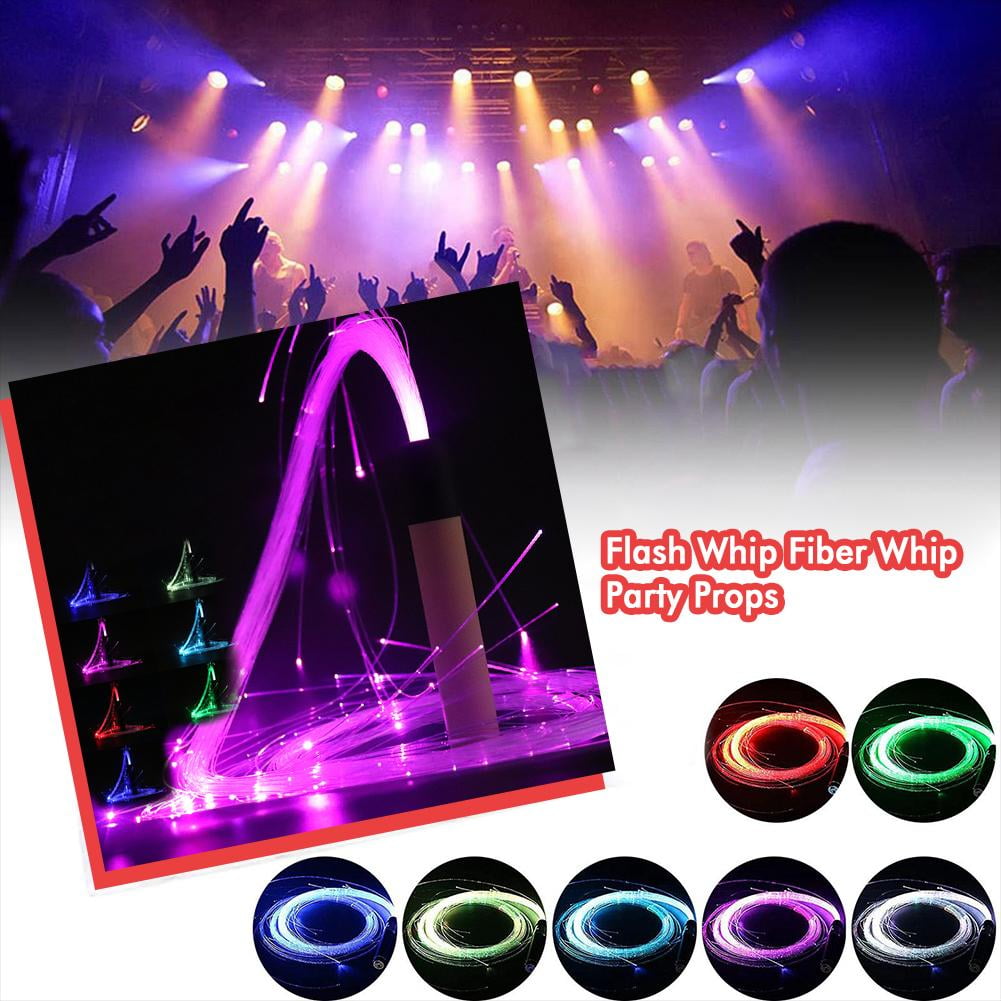 SSKFHGI LED Fiber Optic Whip 360 Swivel Bright Light Up Rave Flow Toy ...