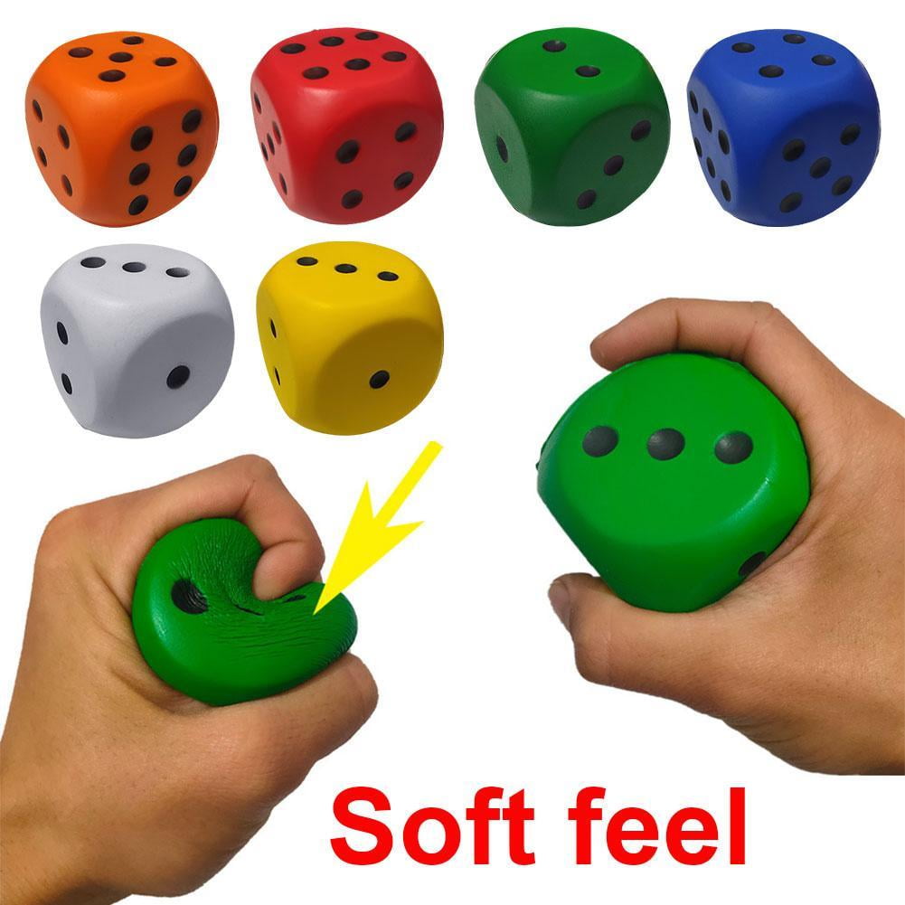 SSKFHGI Large PU Dice Game Entertainment Number Dice Children Squeeze ...