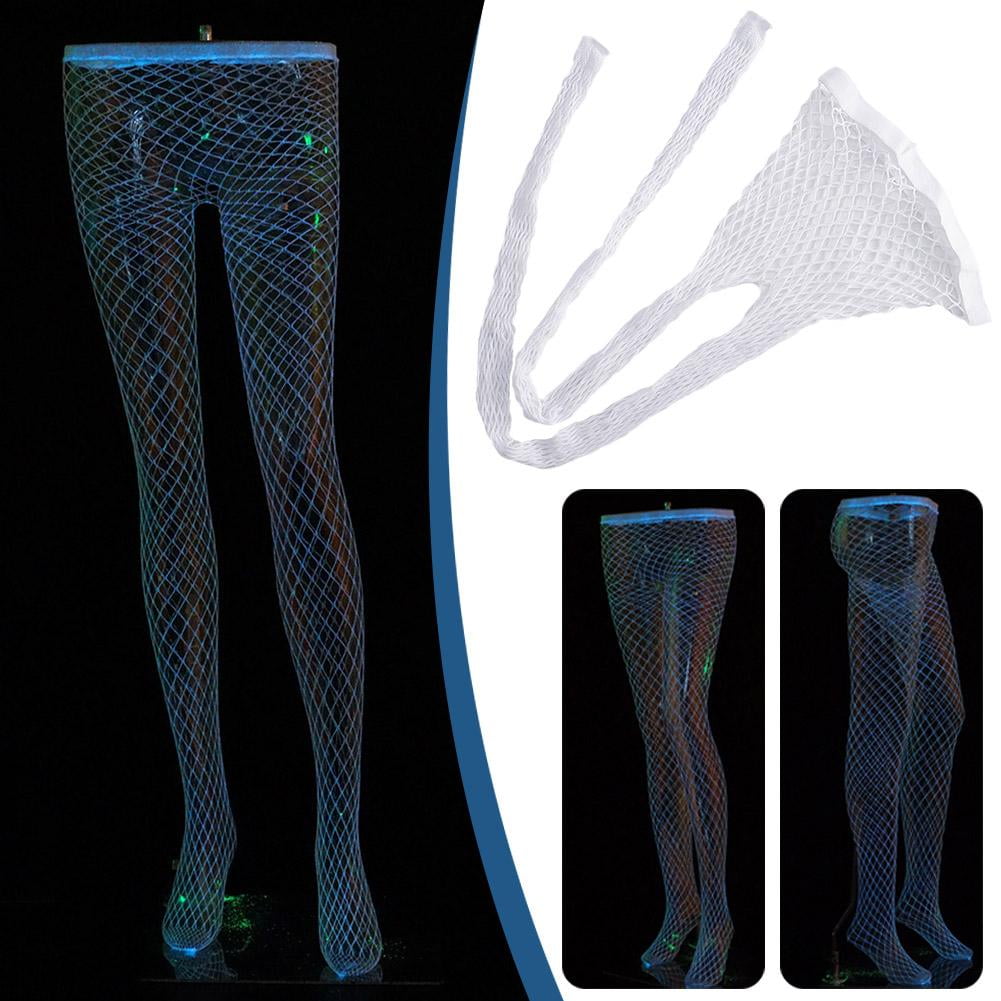 SSKFHGI Luminous Fishnet Stockings Without Crotch Luminous Fishnet ...