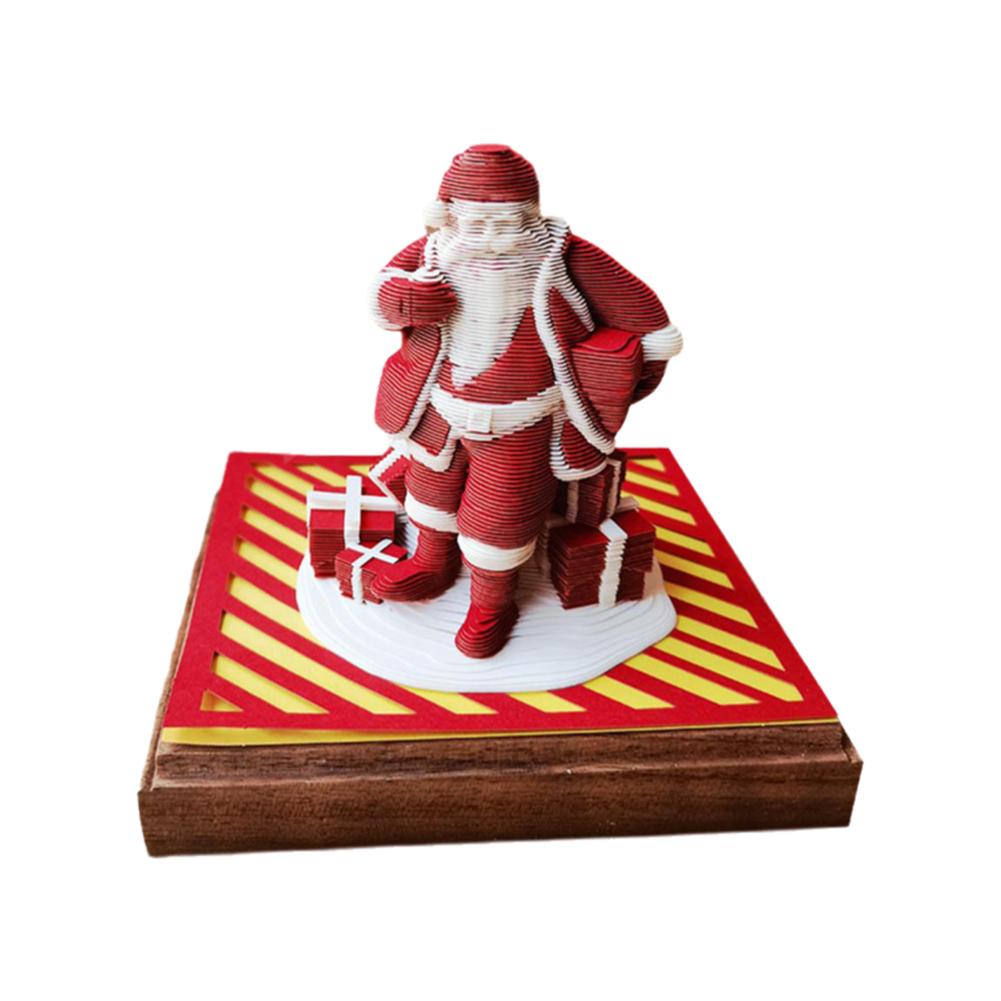 SSKFHGI Memo Pad 3D Art Santa Claus NonStick Sticky Note DIY Paper ...
