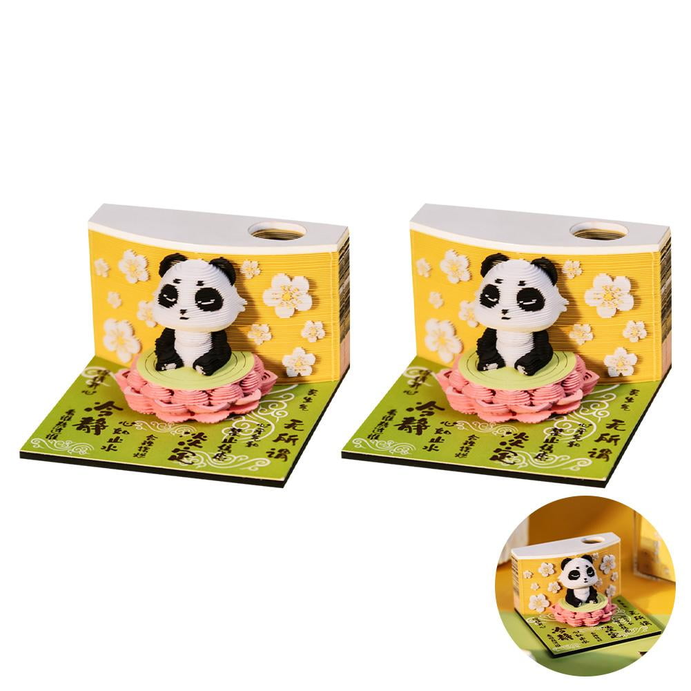 SSKFHGI Panda 3D Sticky Notes Creative Paper Sculpture 2025 Sticky Note ...