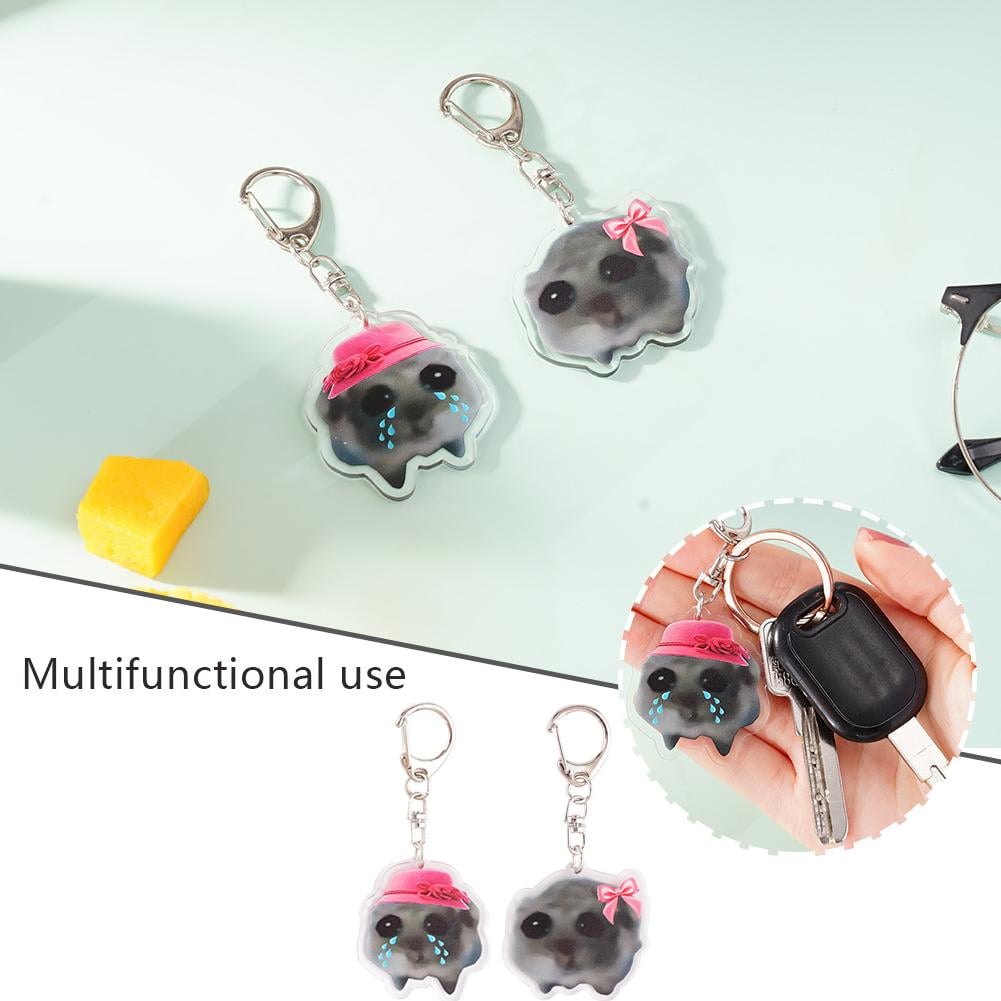 SSKFHGI Pink Bow Hamster Cute Hamster Acrylic Keychain Mobile Phone ...