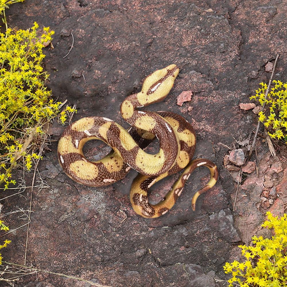 SSKFHGI Realistic Rubber Fake Snake Garden Props Halloween Prank Toys ...