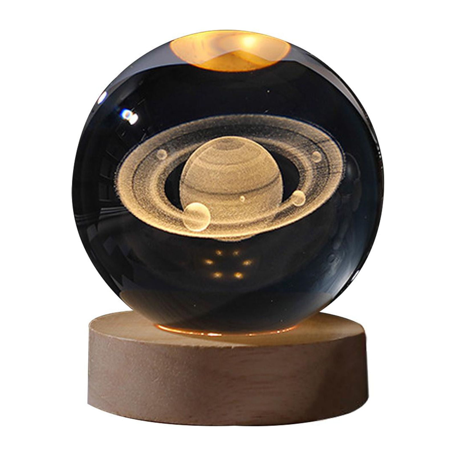 SSKFHGI Saturn Glowing Galaxy Solar System Crystal Ball Night Light ...