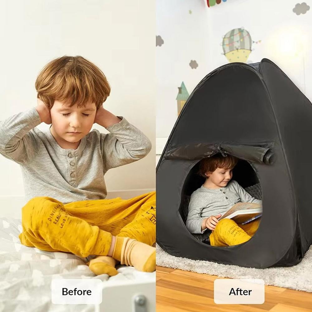SSKFHGI Sensory Tent for Kids Blackout Calm Down Play Tents with Door ...