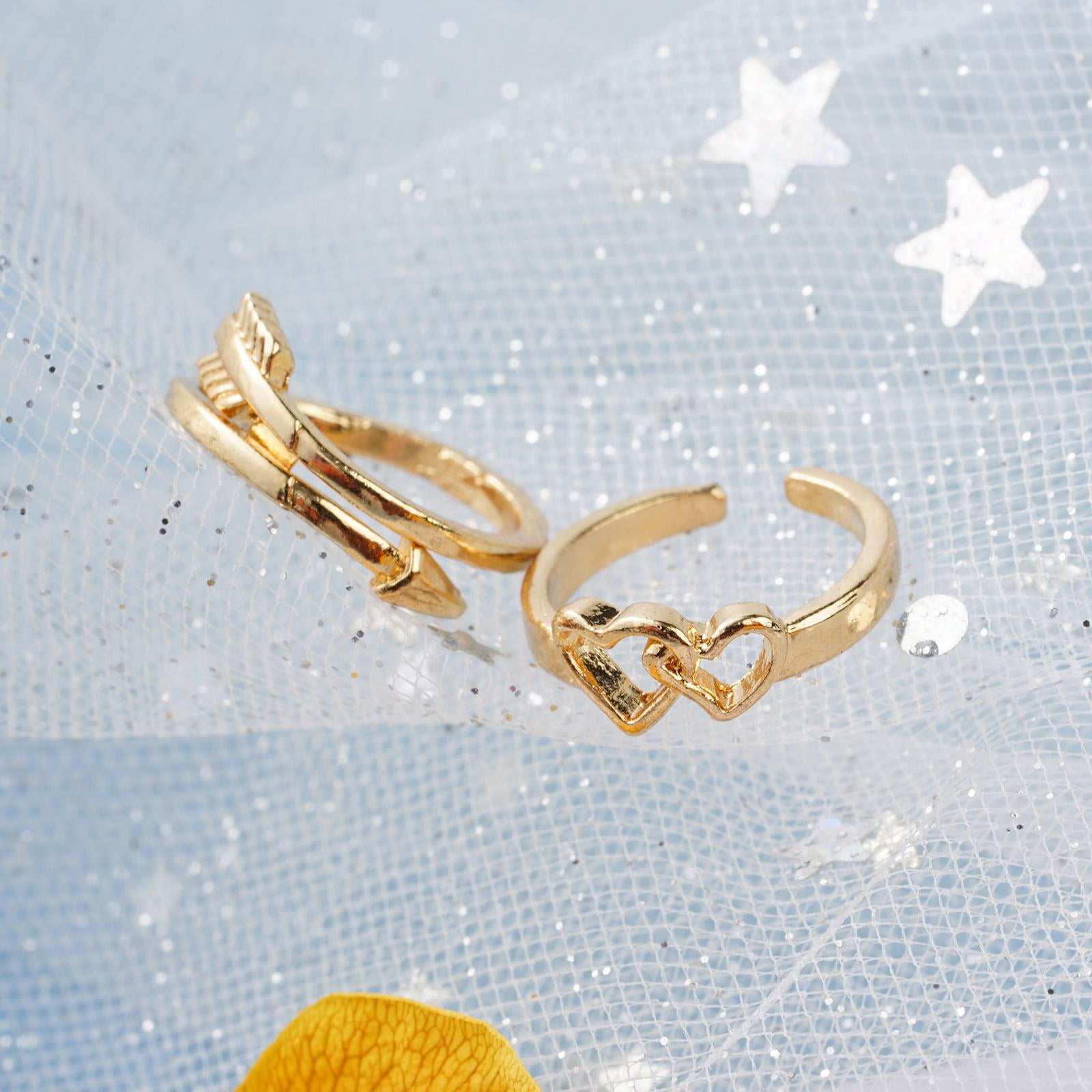 SSKFHGI Silver 12-Piece Set 12-Piece Set Women'S Toe Ring Arrow Knot ...